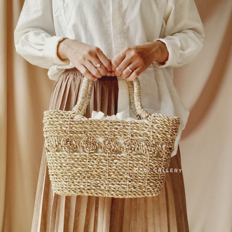 Jual Tas Handbag Anyaman Wanita Etnik Kerajinan Tradisional Bali Alami ...
