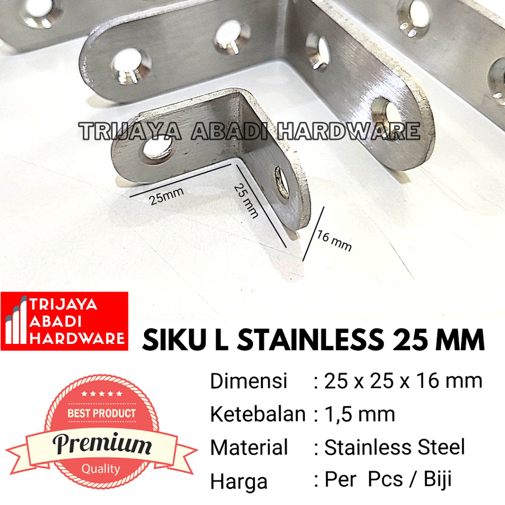 Jual Siku Stainless Steel 25mm - Bracket Siku L | Shopee Indonesia