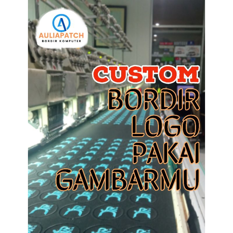 Jual Custom Bordir Logo Disain Sendiri / Tulisan / Nama / Karakter ...