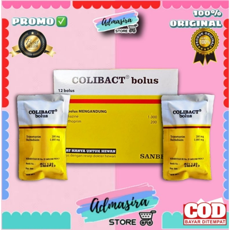 Jual COLIBACT Bolus Obat batuk pilek mencret sapi kambing domba babi ...