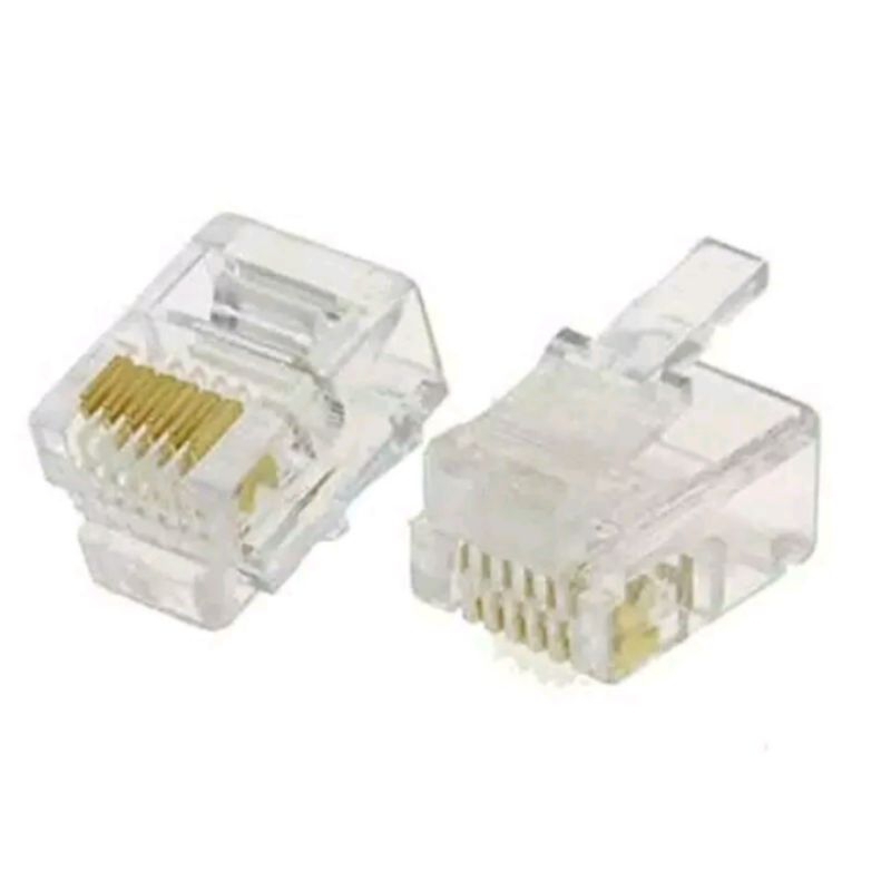 Jual connector RJ Konektor Rj12 6pin | Shopee Indonesia