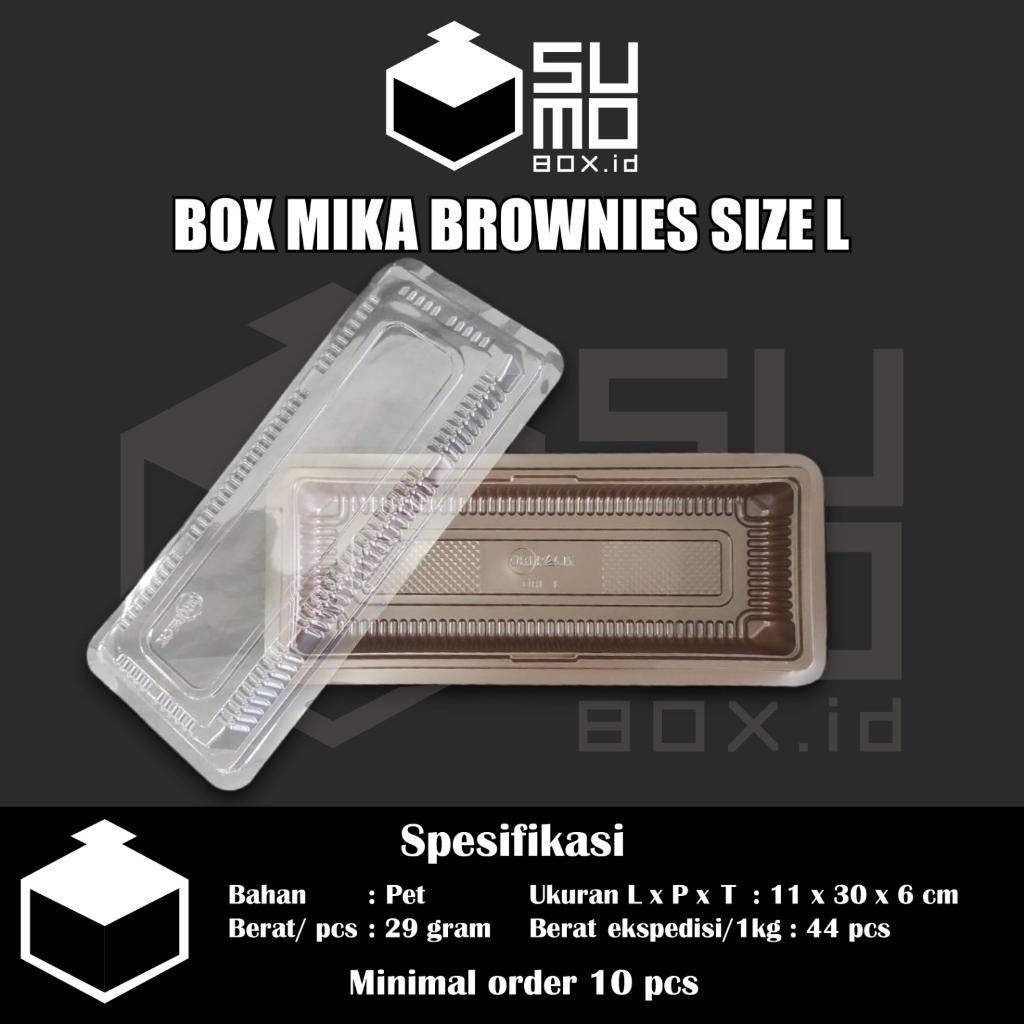 Jual Mika brownies L tebal / Box mika brownies/kotak brownies/mika kue kotak LARGE B-22 [ECERAN ...