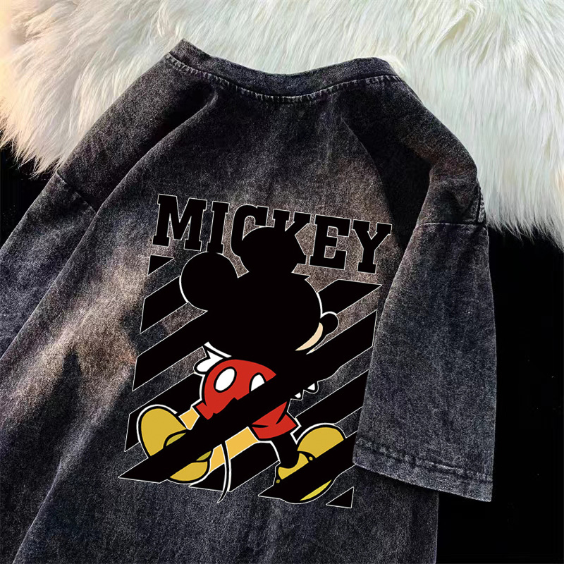 Jual Po Floret Washed T Shirt Oversize Lengan Pendek Kaos Mickey Mouse