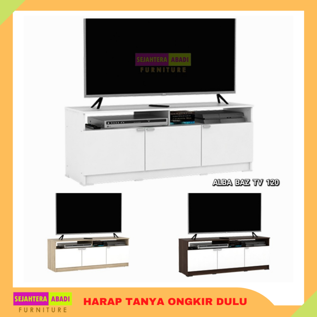 Jual rak tv besar minimalis meja tv alba bas tv120 metropolis by ...