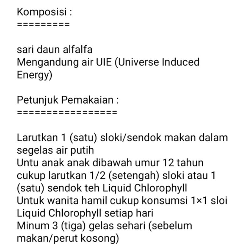 Jual Klorofil Original K link Liquid Chlorophyll 500ml | Shopee Indonesia