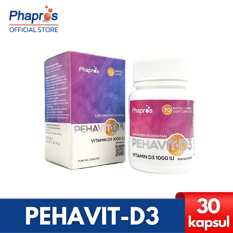 Jual Pehavit D3 Box 30 kapsul lunak | Shopee Indonesia