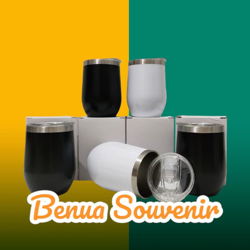 Jual Tumbler Stainless 360ml Gelas Tutup Mug Botol Cup Egg Travel ...