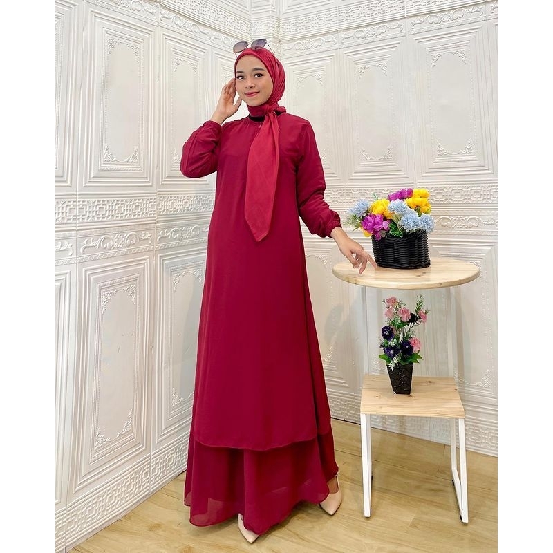 Jual Gamis Polos Ceruty Malaysia Melayu | Shopee Indonesia