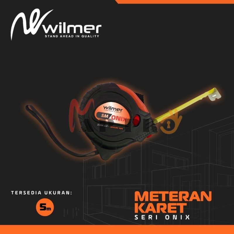 Jual Meteran WILMER Roll Meter Karet 5 Meter | Shopee Indonesia