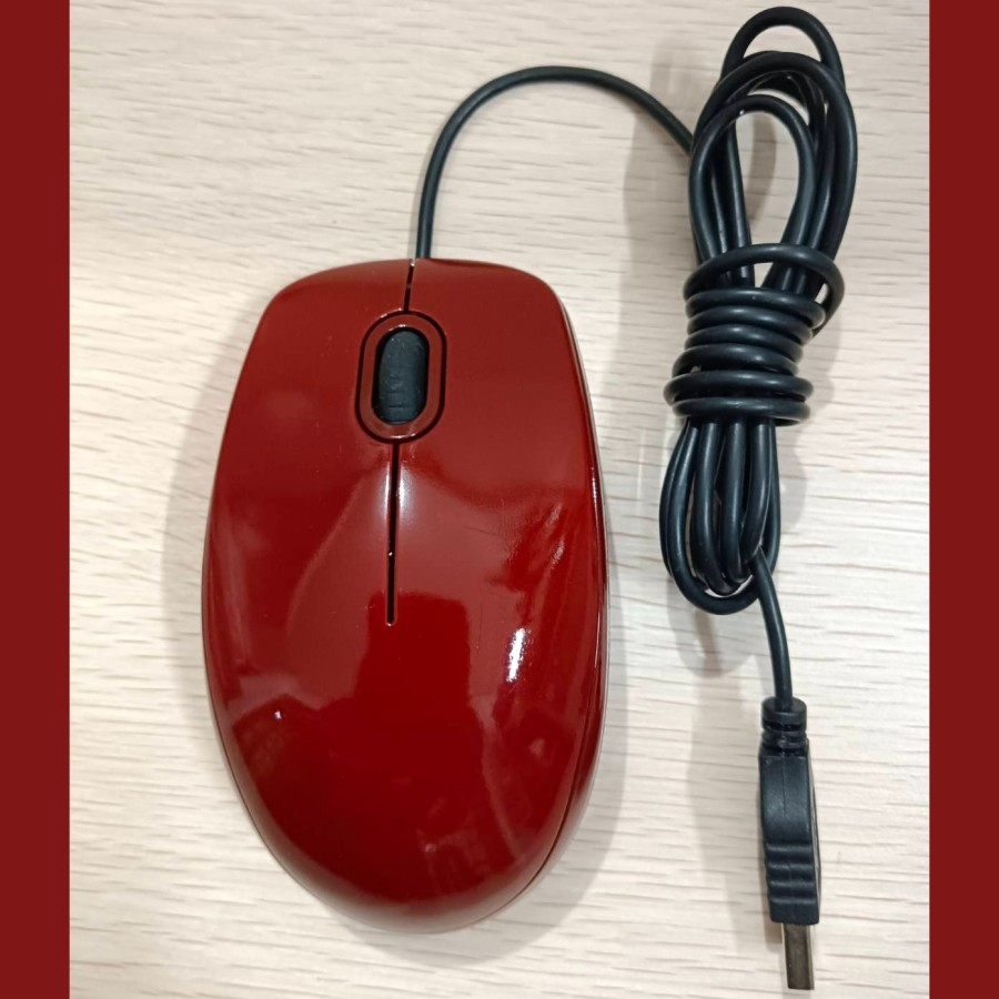 Jual CUSTOM MOUSE Logitech M100r USB Optical Mouse Red Repaint | Shopee ...