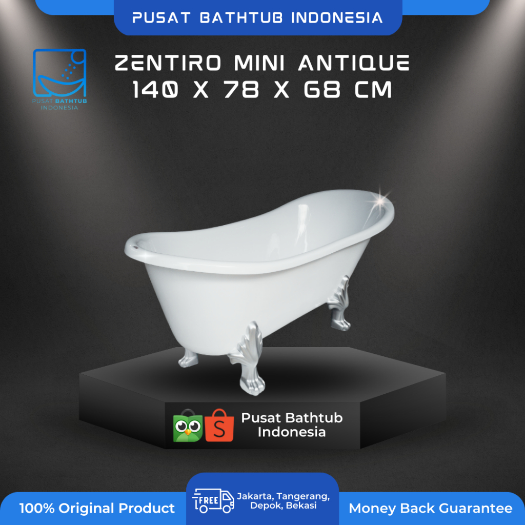 Jual BATHTUB 140 || BATHTUB STANDING || BATHTUB AESTHETICS ZENTIRO MINI ...