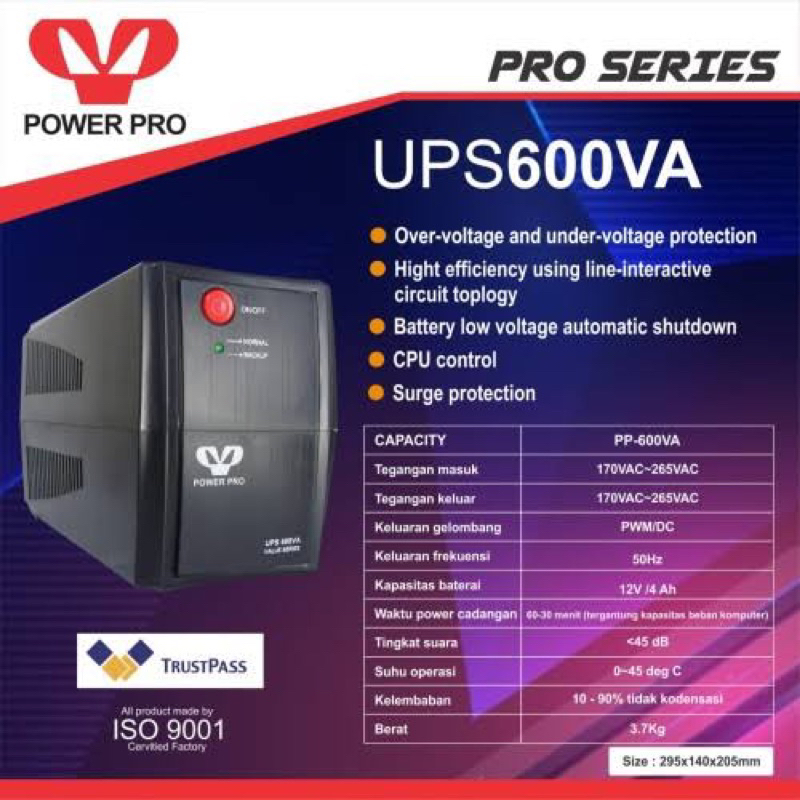 Jual UPS POWERPRO 600VA | Shopee Indonesia
