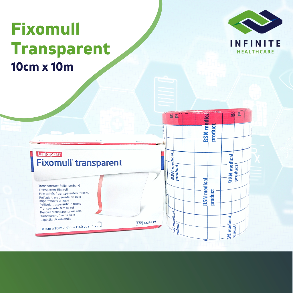 Jual Fixomull Transparent 10cm x 10m Hypafix Transparent 10x10 BSN ...