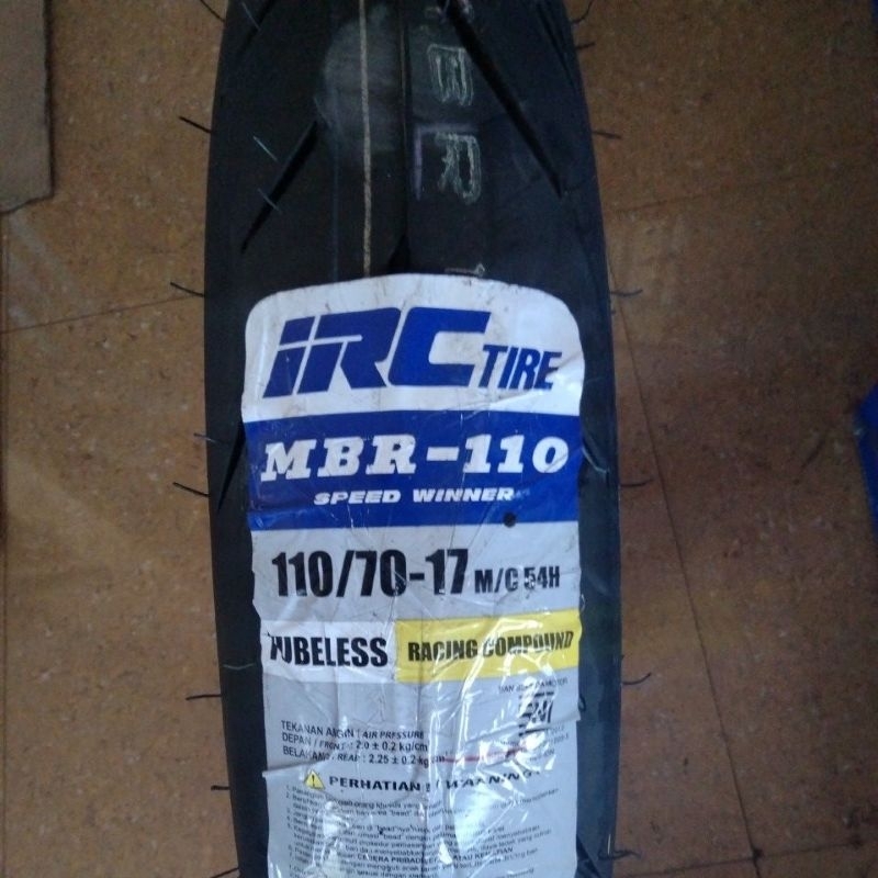 Jual Ban IRC MBR-110 110/70-17 TL Speed Winner Ban Racing Soft Compound Motor Bebek Dan Sport ...