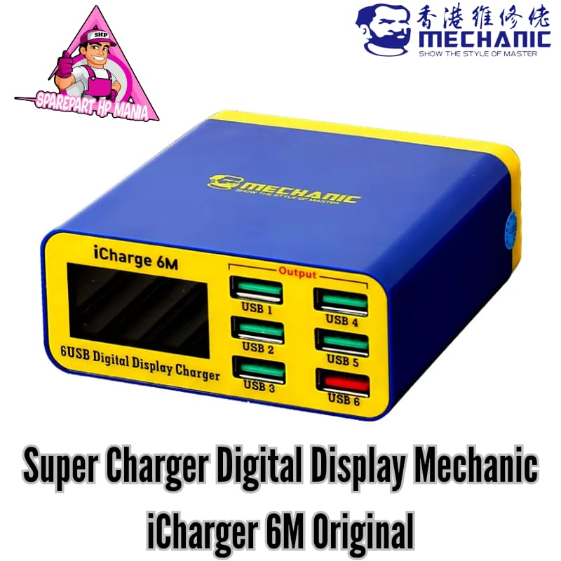 Jual SUPER CHARGER MECHANIC ICHARGER 6M DIGITAL DISPLAY USB PORT ...