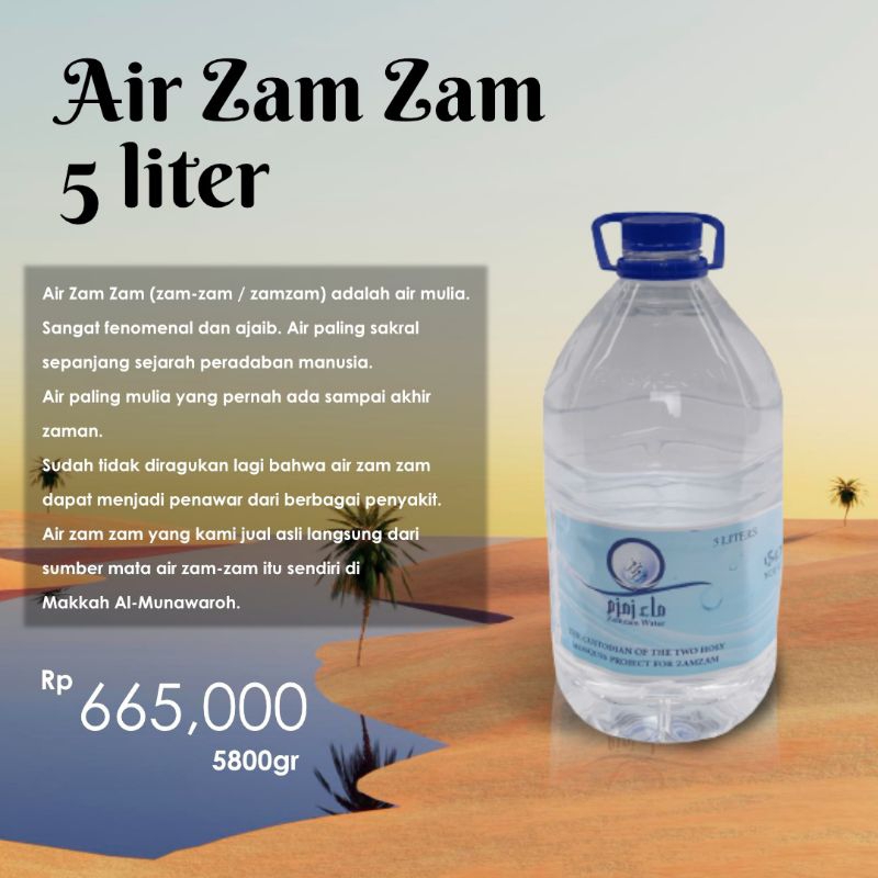 Jual air zam zam 5 liter | Shopee Indonesia
