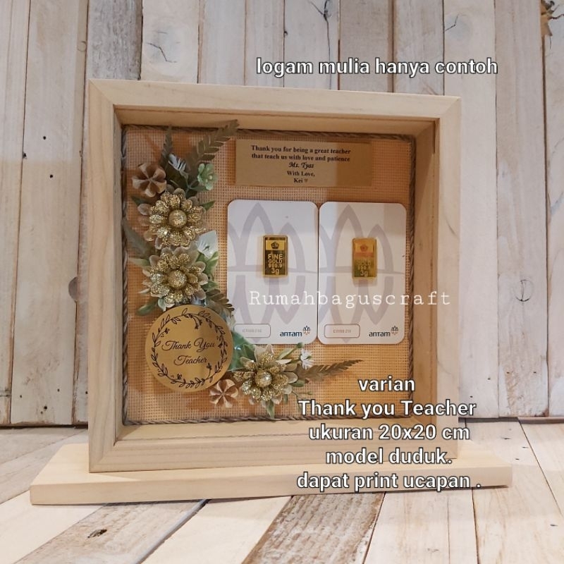 Jual frame logam mulia edisi Thank you Teacher | Shopee Indonesia