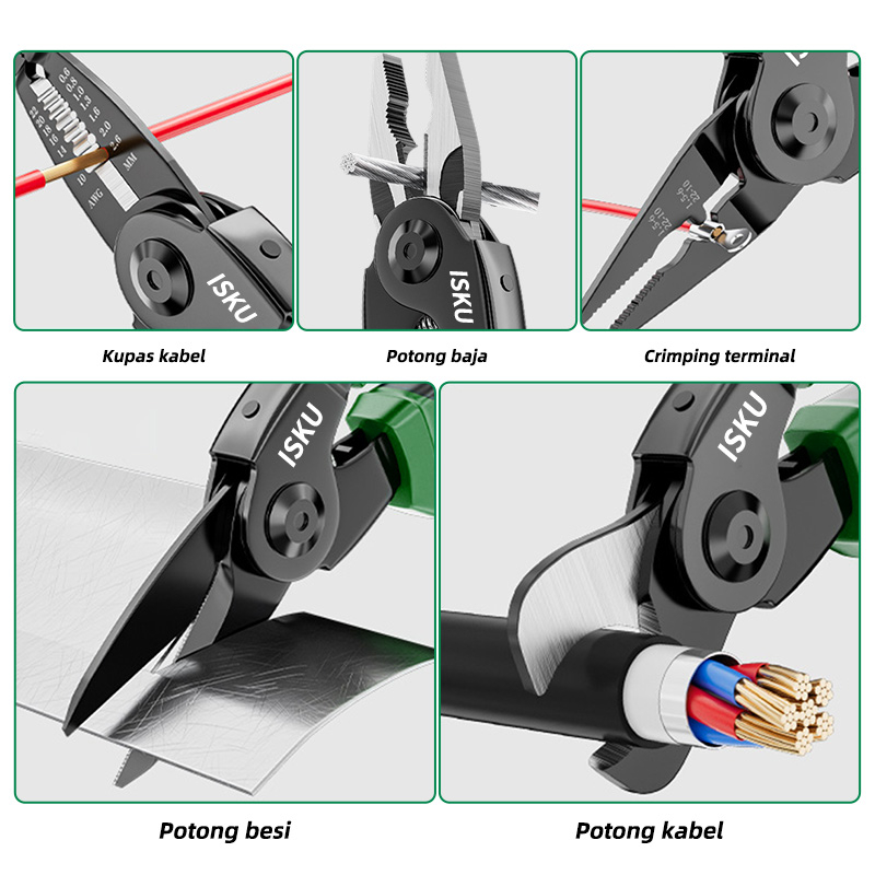 Jual Isku Tang Kombinasi Multifungsi 5 In 1 Tang Kawat/Tang Jepit/Tang ...