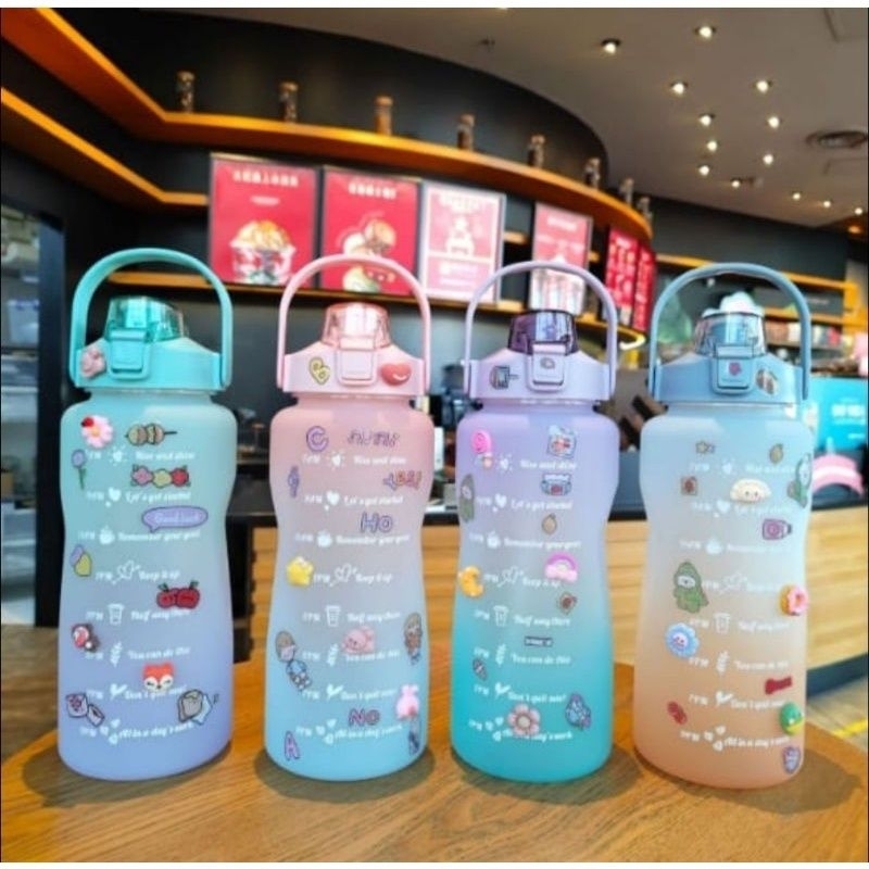 Jual Botol Air Minum 2liter Free Stiker Lucu Botol Air Besar 2Liter ...