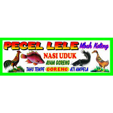 Jual CETAK SPANDUK KAIN SATIN PECEL LELE MURAH FREE DESIGN | Shopee ...