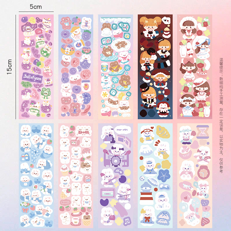 Jual (COD) STICKER GLOSSY SANRIO/STIKER AESTHETIC/ Sticker GLITTER PACK ...