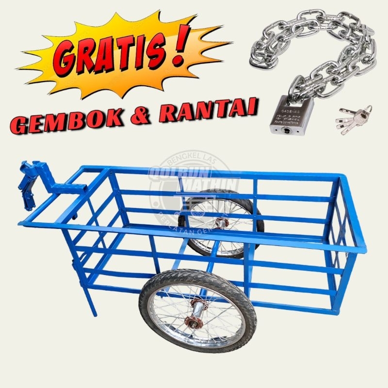 Jual Gerobak Derek Motor Rangka Besi UK. P.100 L.40 T.40 Dan UK. P.120 ...
