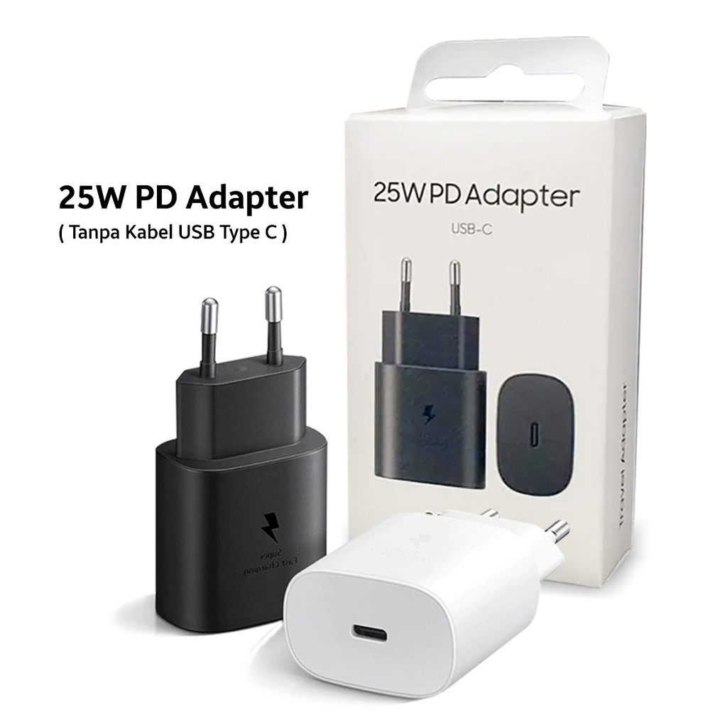Jual Adapter adaptor Charger + Kabel Data Type c 25W USB-C Fast ...