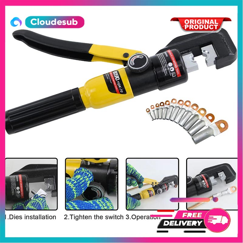 Jual Tang Skun Ferrule Crimping Hidrolik Press Kawat Hydraulic Cable ...