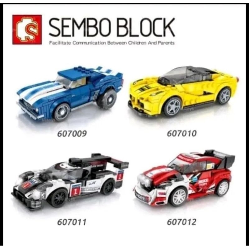 Jual Sembo Block Famous Car Mobil Balap - Sedan Sport Brick Anak new ...