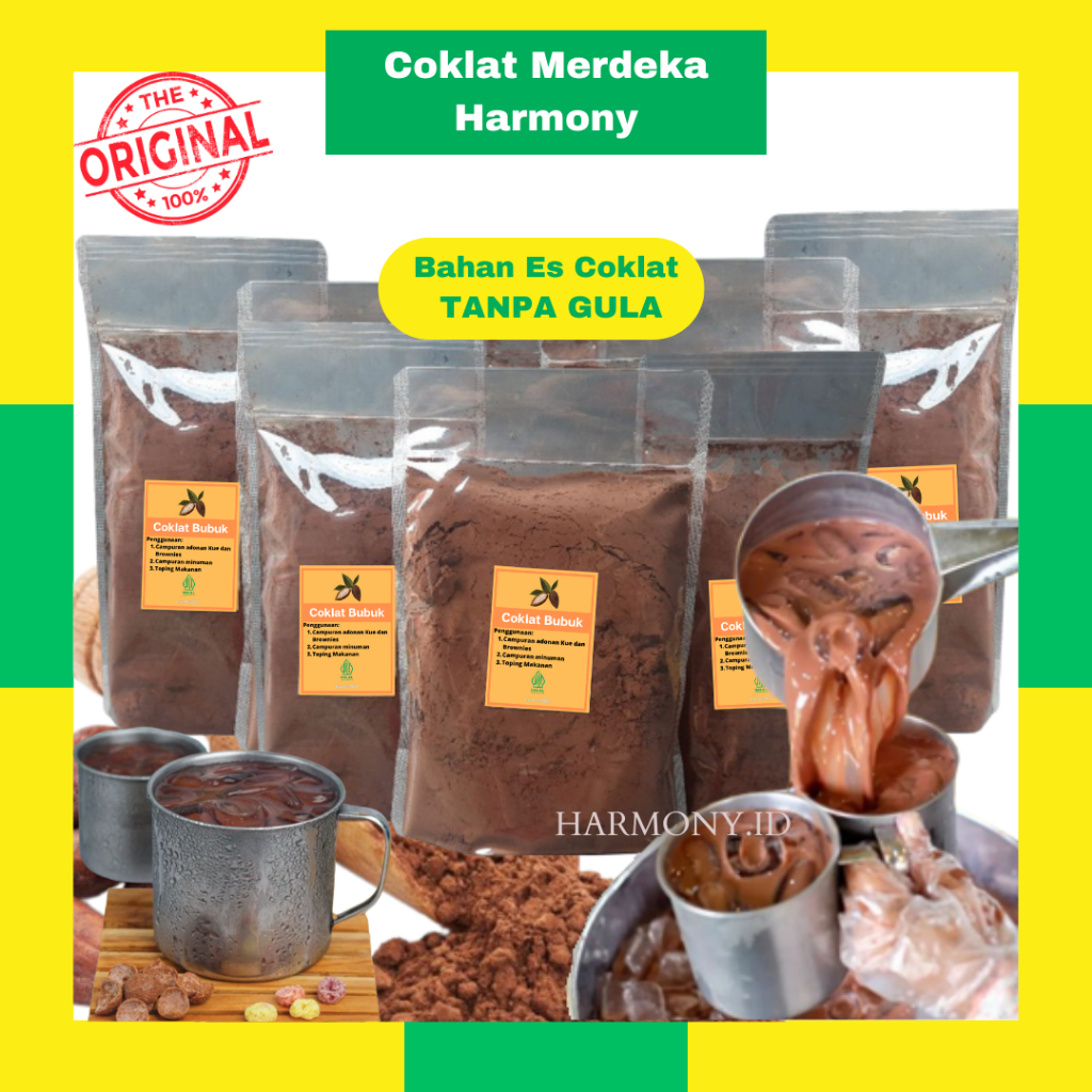 Jual Coklat Bubuk Merdeka Harmony 1kg - Bubuk Coklat Premium Tanpa Gula ...