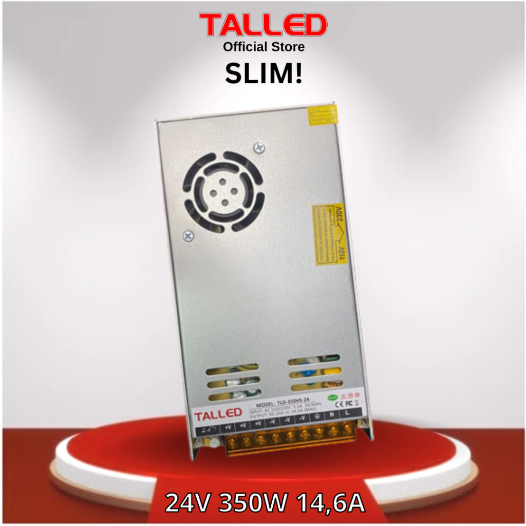 Jual POWER SUPPLY SLIM INDOOR ADAPTOR LED 24V 350W 14,6A LED TRAVO ...