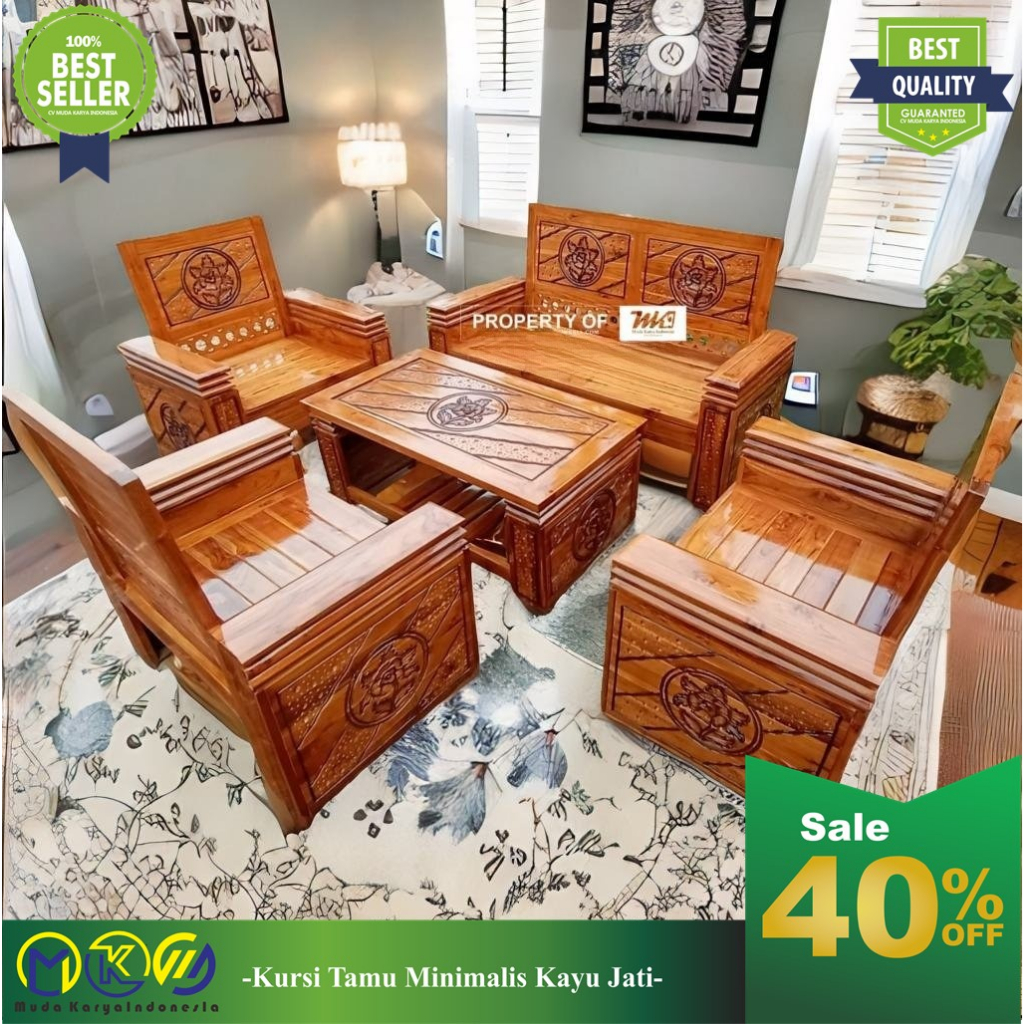 Jual Kursi Tamu Minimalis Kayu Jati Terbaik Kursi Ruang Tamu Kayu Jati ...