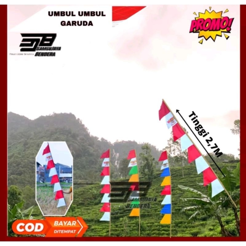 Jual bendera umbul umbul logo garuda | Shopee Indonesia