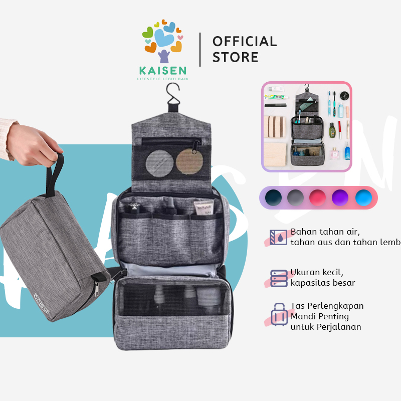 Jual KAISEN Tas Travel Pouch Gantung /Tas alat mandi dan kosmetik ...