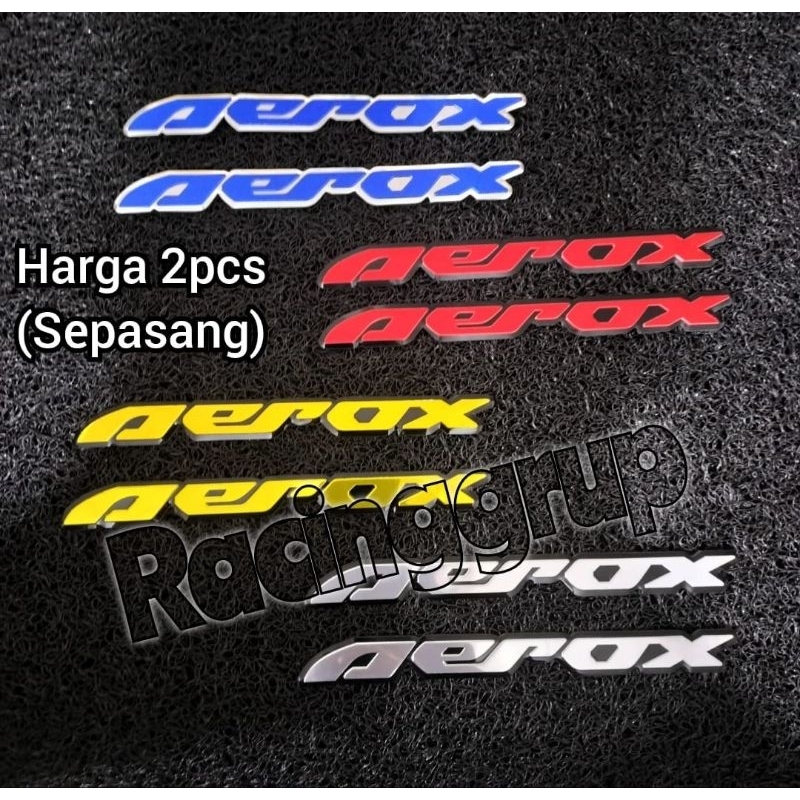 Jual 2PCS EMBLEM AEROX LOGO AEROX TIMBUL 3D EMBLEM MOTOR BUKA STIKER ...
