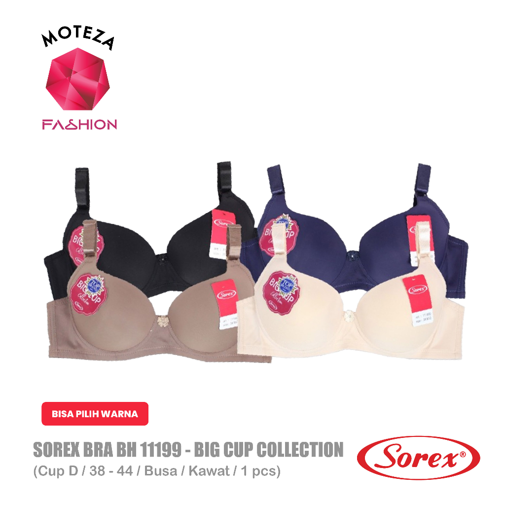 Jual Sorex 11199 Bra BH Kawat Jumbo Big Cup Collection Busa Tipis Cup D ...
