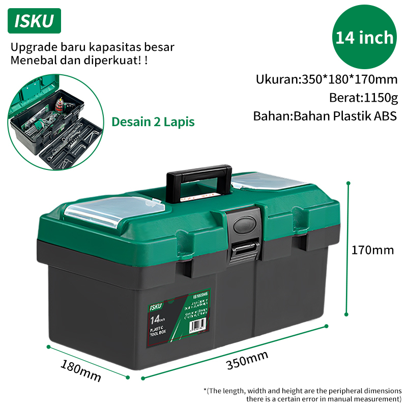 Jual ISKU Tool Box Besar 17/19 Inch Bahan PP Toolbox Kotak Peralatan ...