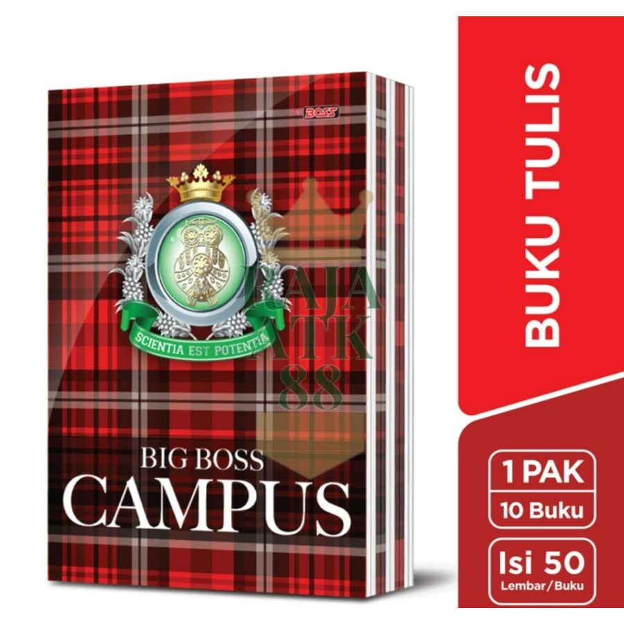 Jual Buku Tulis Big Boss BigBoss 50 Campus Kampus 1 pak 10 Buku | Shopee Indonesia