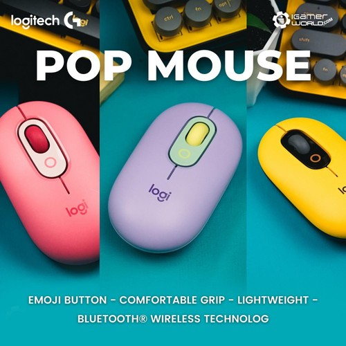 Jual Logitech POP Mouse Wireless Bluetooth Silent Emoji Keys | Shopee Indonesia