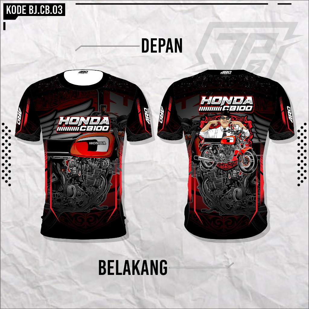 Jual SJP Baju Jersey CB 100 - JERSY HONDA GANK CB 100 Klasik Herex Racing BJCB | Shopee Indonesia