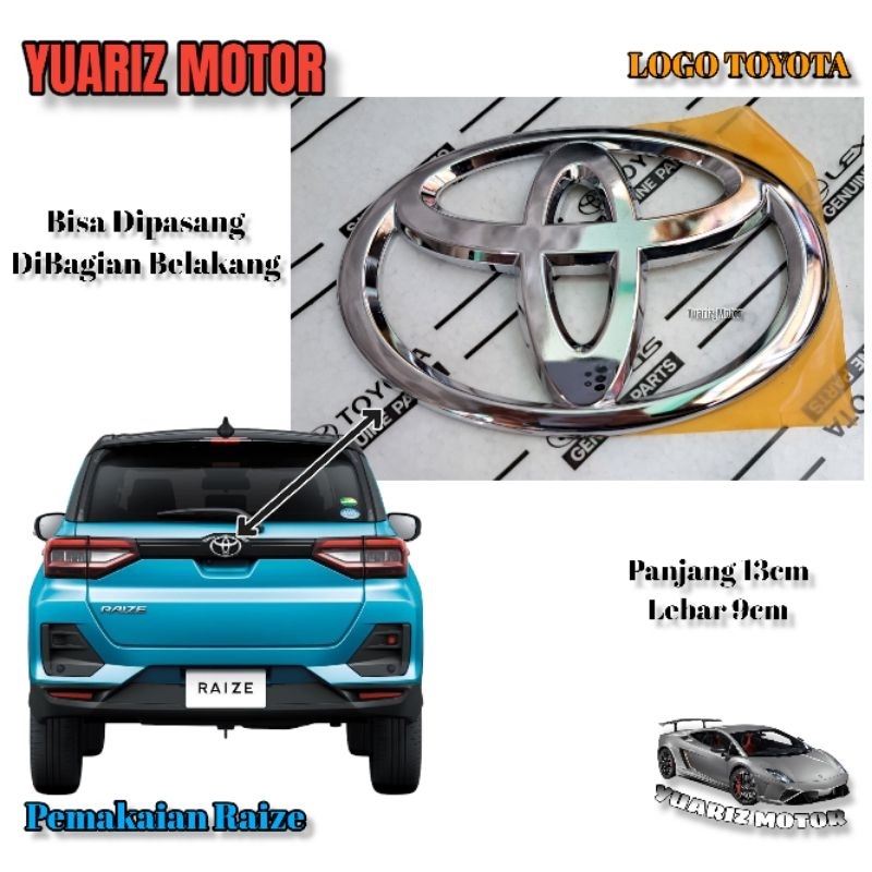 Jual Logo Emblem Toyota Raize Bagasi Belakang Original / Emblem Logo ...