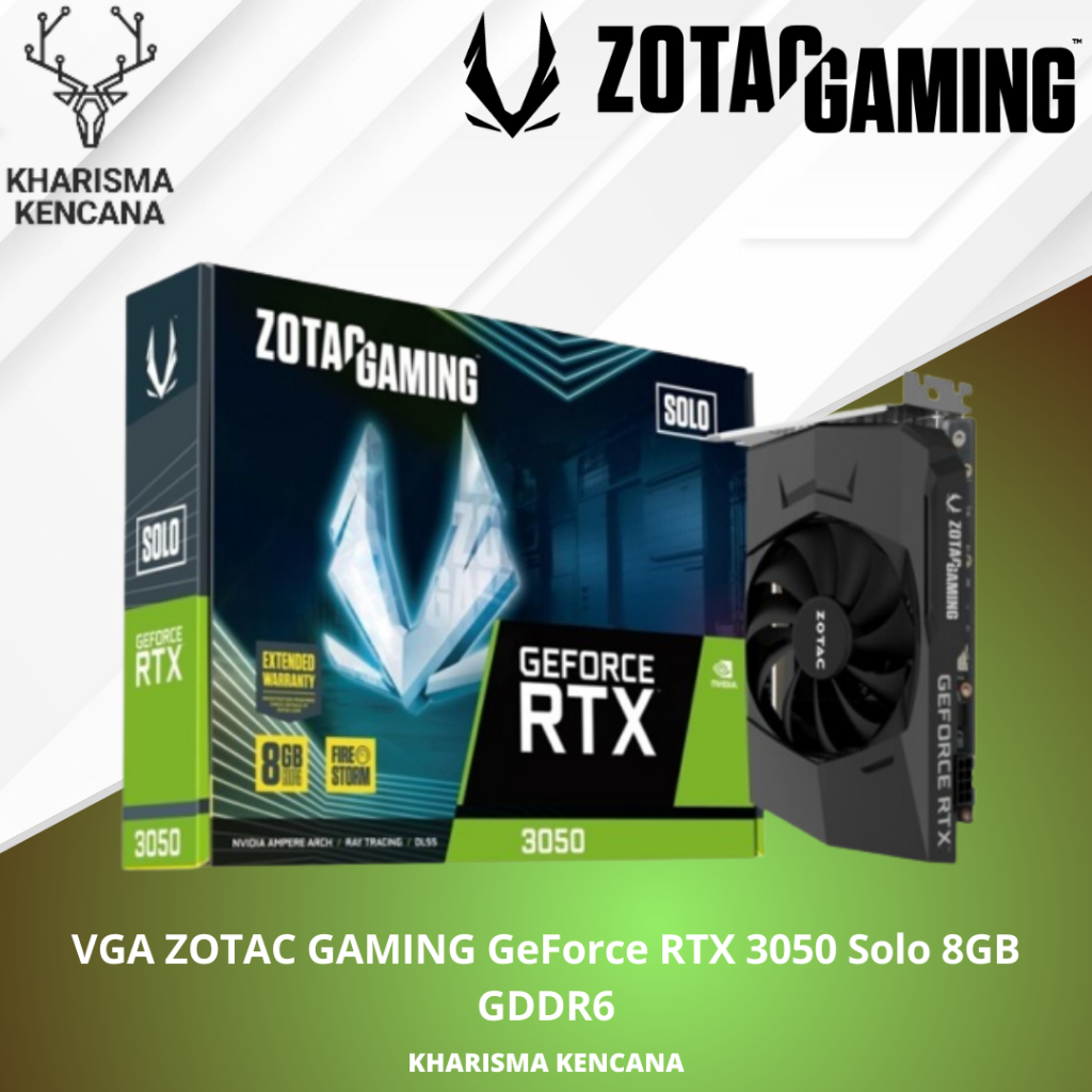 Jual VGA ZOTAC GAMING GeForce RTX 3050 Solo 8GB GDDR6 | Shopee Indonesia