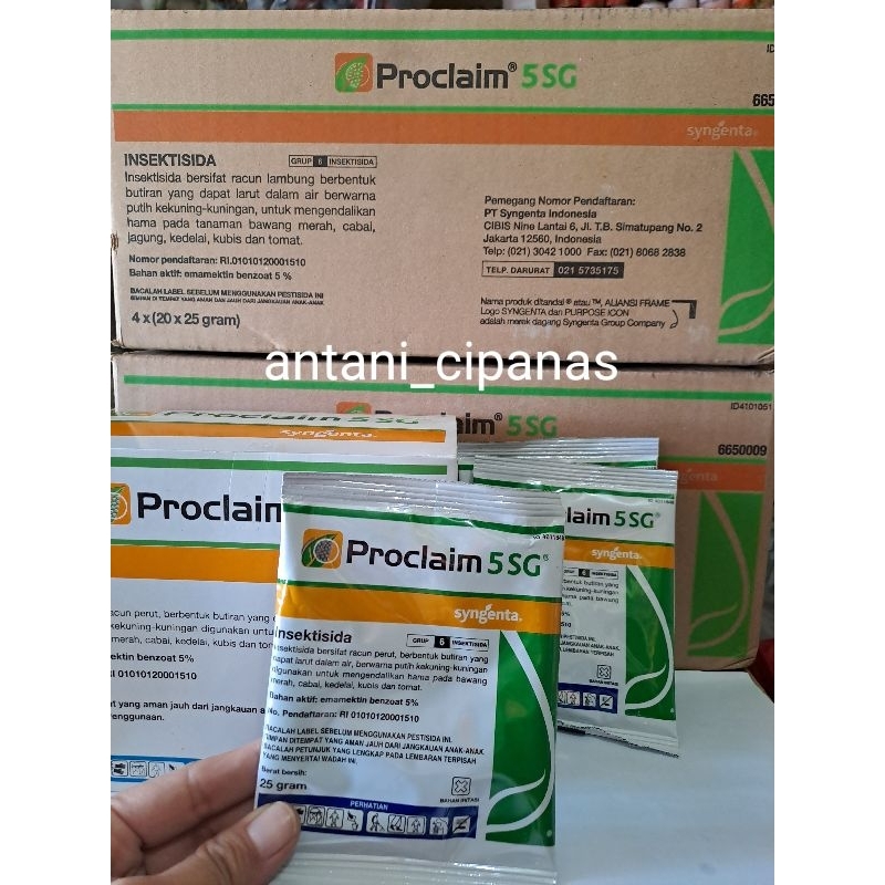Jual pestisida / insektisida / obat ulat PROCLAIM 5 SG Syngenta ...