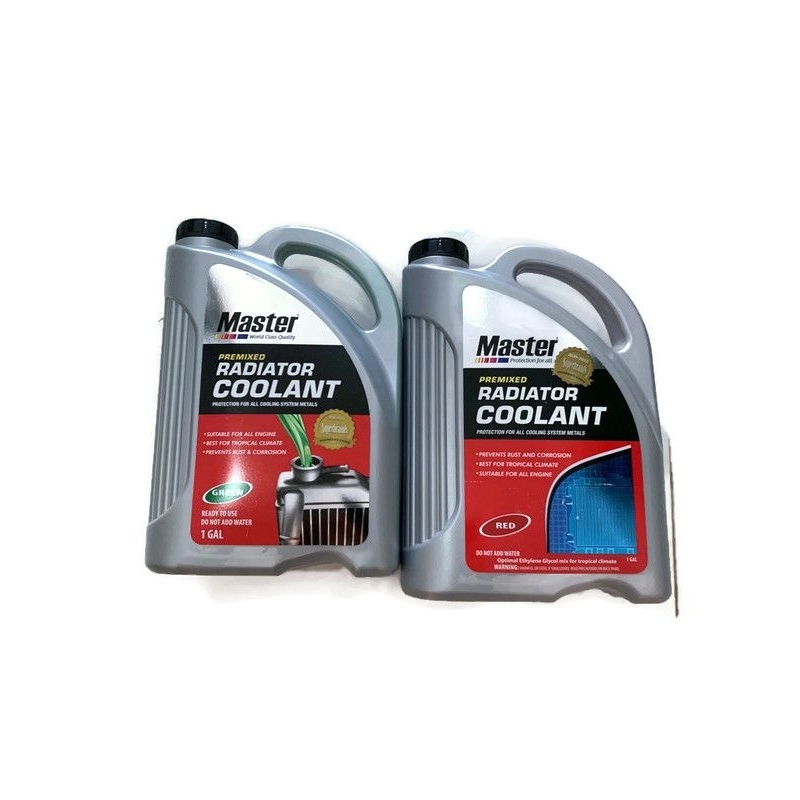 Jual Master Radiator Coolant Premixed Biru/Merah/Hijau Galon 4 Liter ...