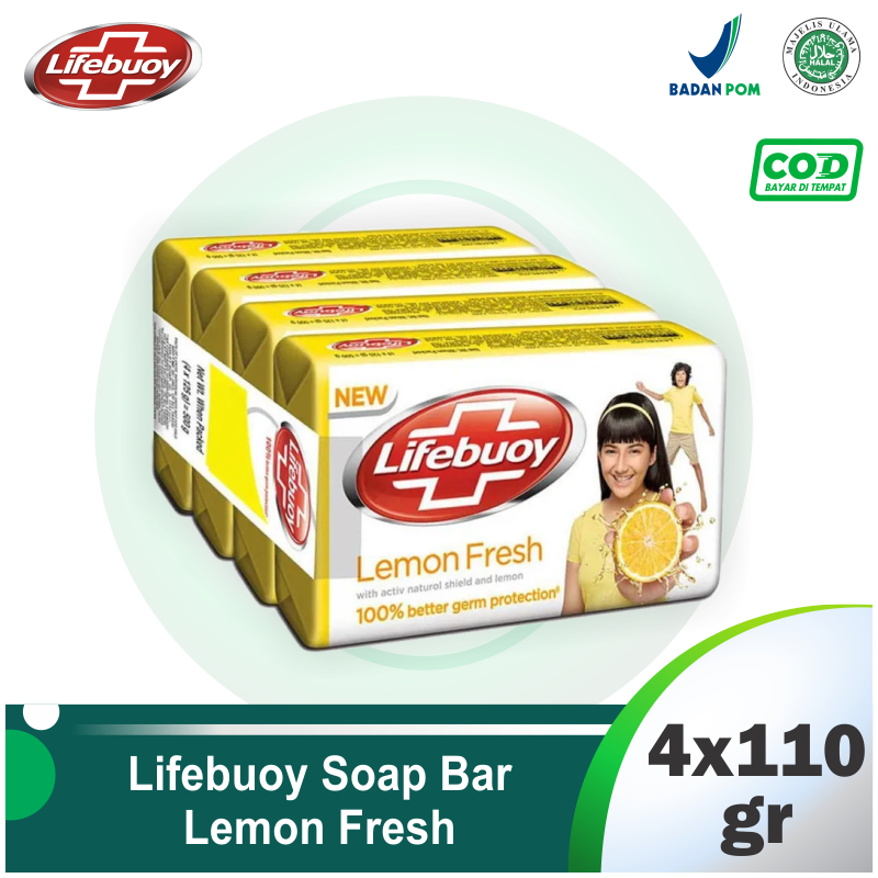 Jual Lifebuoy Sabun Batang Antiseptik Lemon Fresh 4 x110gr | Shopee ...
