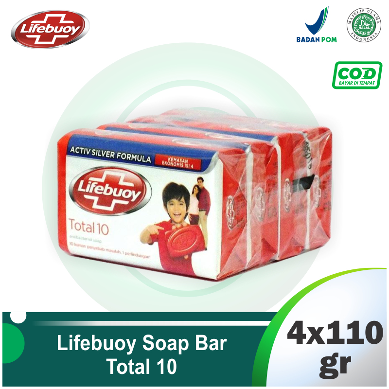 Jual Lifebuoy Sabun Batang Antiseptik Total 10 4 x 100gr | Shopee Indonesia