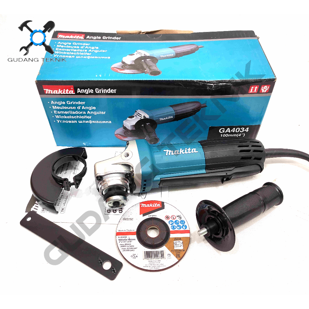 Jual Mesin Gerinda Tangan 4" MAKITA GA4034 / Mesin Gerinda Grinda ...
