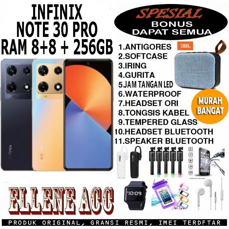 Jual INFINIX NOTE 30 PRO NFC RAM 8+8/256GB GARANSI RESMI INDONESIA ...