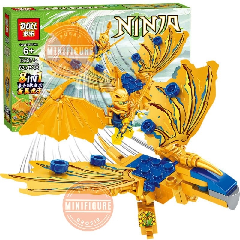 Jual mainan ninjago dragon naga ninja motor senjata lengkap action ...