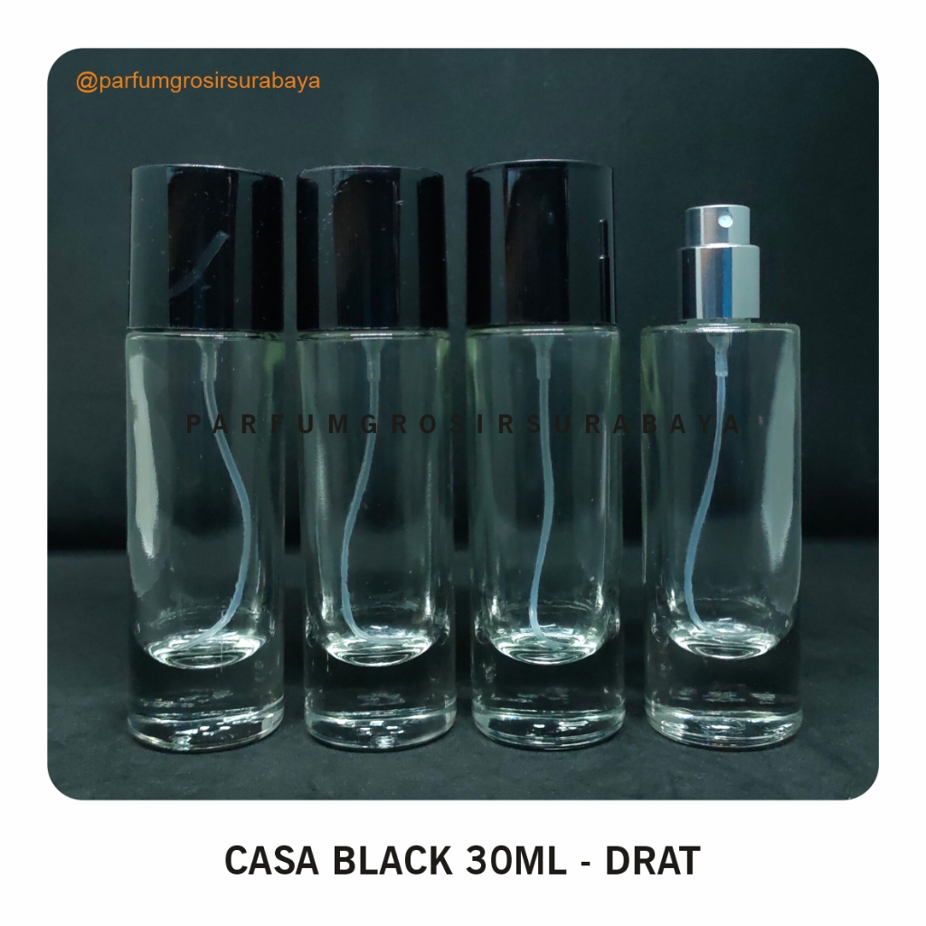 Jual Botol Parfum - Casa Polos 30ml Black | Drat | Spray Silver | 1 ...